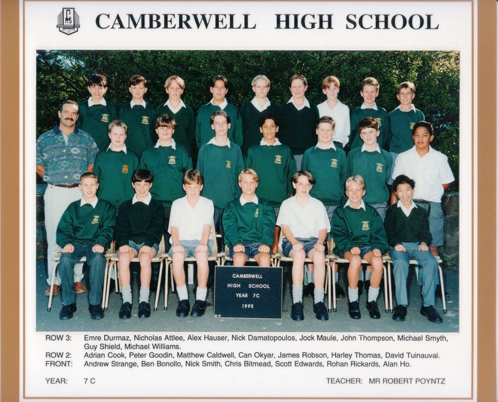 Year 7C, 1995 – Camberwell High School Ex Students Society